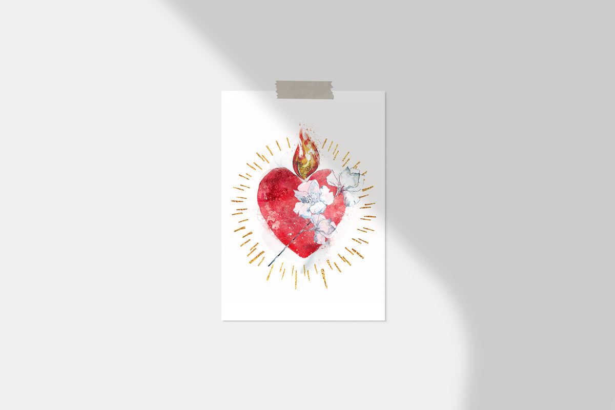 Most Pure Heart of Joseph Printable Image, Catholic Devotional Illustr ...