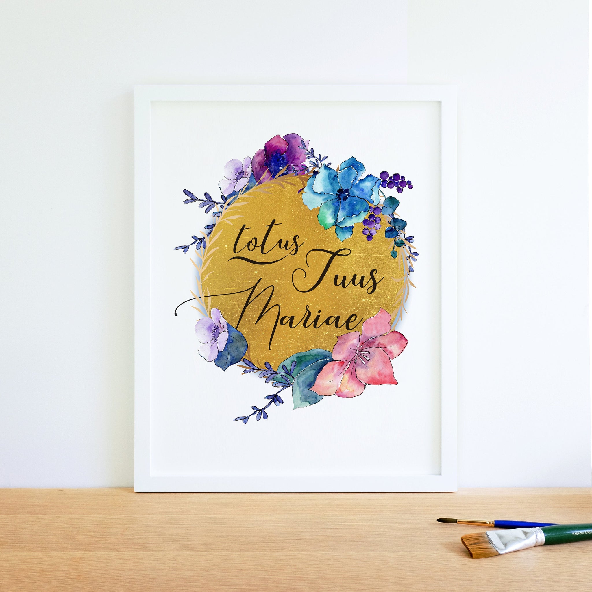 Totus Tuus Mariae Downloadable Image, Printable Marian Devotion Cathol ...